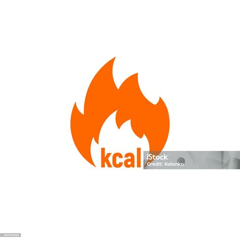 Energy Fat Burn Kcal Fire Icon Kilocalorie Hot Logo Vector Weight