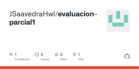 GitHub JSaavedraHwl Evaluacion Parcial1