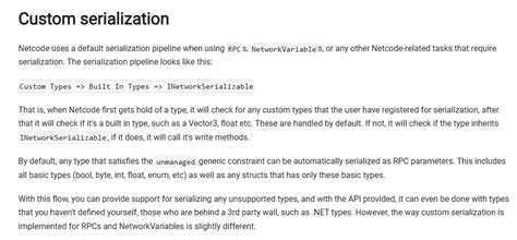 I Am Unable To Customize The Serialization Structure Unity Engine