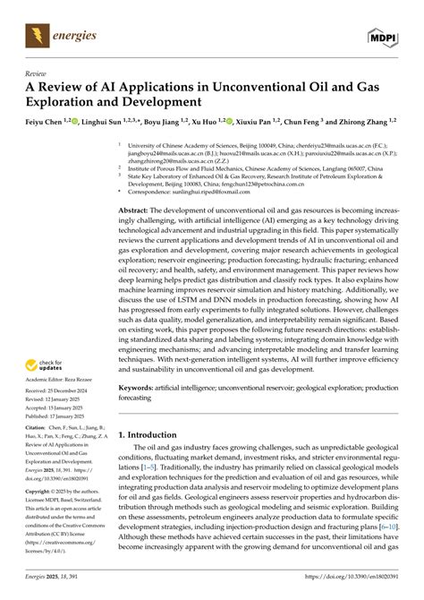 Pdf A Review Of Ai Applications In Unconventional Oil And Gas