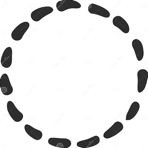 seamlessly looping dotted line creating a perfect circle with uniformly
