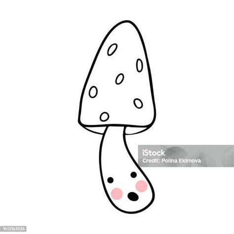 귀여운 버섯 아이들을위한 색칠 공부 책 벡터 낙서 일러스트레이션 엽서 장식 요소 가을에 대한 스톡 벡터 아트 및 기타 이미지 가을 감정 공장 산업 건물 Istock