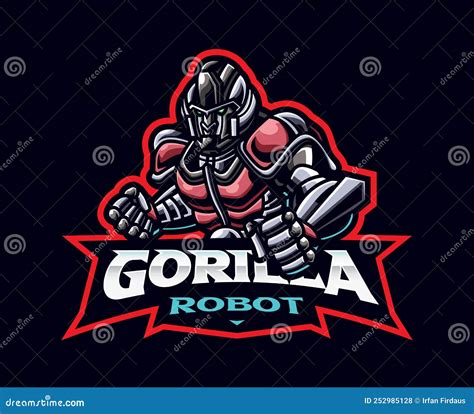 Gorilla Robot Mascot Logo Design Vector Illustration Cartoondealer