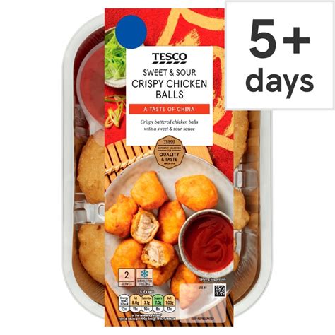 Tesco Sweet And Sour Crispy Chicken Balls 310g Tesco Groceries