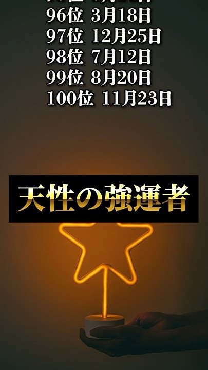 【誕生日占い】天性の強運者の誕生日ランキングtop100🔮 Shorts 占い 運勢 誕生日うらない 誕生日占い 誕生日ランキング
