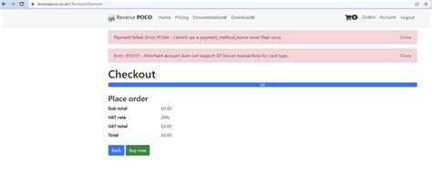Payment Failed Error 91564 Cannot Use A Paymentmethodnonce More