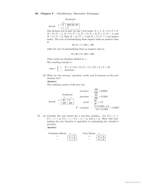 【数据挖掘导论课后习题答案】第5章 Classification Alternative Techniques（含英文原版）数据挖掘导论第
