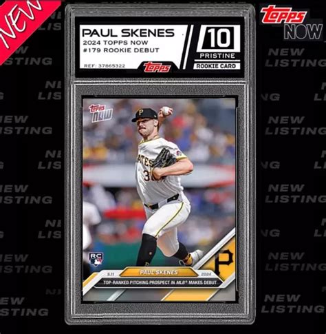 CARTE RECRUE PAUL Skenes 2024 Topps Now 1ère classe MLB GEM comme neuf