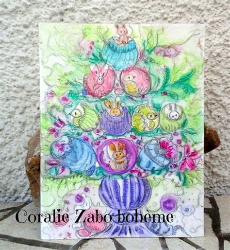 Paques Carte Peinte à La Main Carte Aquarelle Originalepoussins