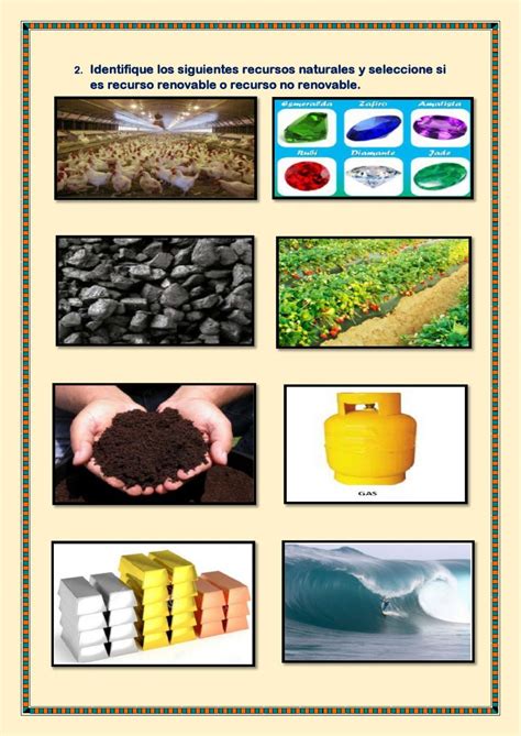 Ejercicio De Recursos Naturales Renovables Y No Renovables