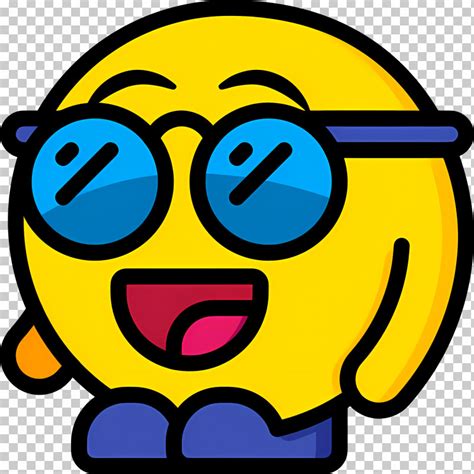 Nerd Emoji Smiley Face With Blue Glasses Png Clipart Cartoon Cool