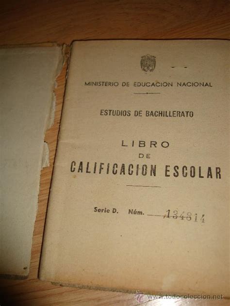 Libro De Calificacion Escolar Notas Del Colegi Comprar Documentos