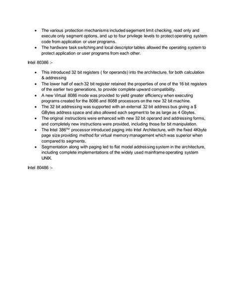 Microprocessor Evolution Docx Computing Technology And Computing