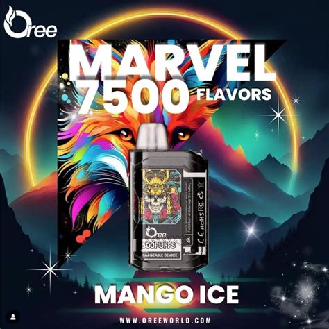 Mango Ice By Oree Marvel Disposable Pod Puffs Si Omar Vape Store