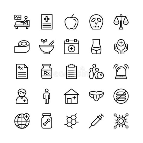 Gezondheids Vectorpictogrammen 4 Stock Illustratie Illustratie