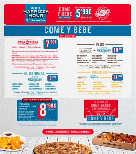 Descubre El Delicioso Menú De Dominos Pizza Para Comer Y Beber ※