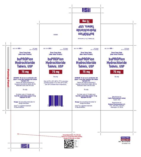 Bupropion Tablets Package Insert Prescribing Information