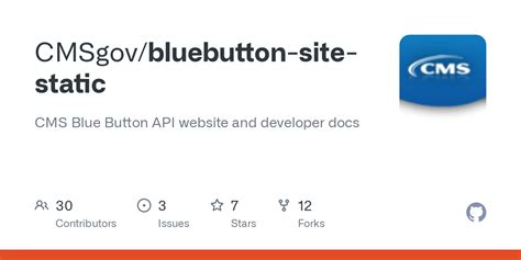 GitHub CMSgov Bluebutton Site Static CMS Blue Button API Website And