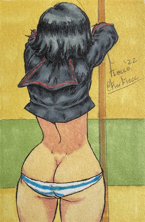 Rule 34 1girls Ass Ass Cleavage Black Hair Blue And White Striped