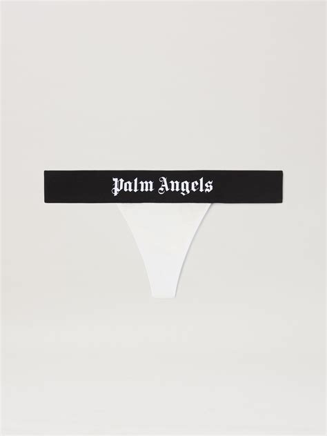Logo Band Thong In White Black For Women Palm Angels®