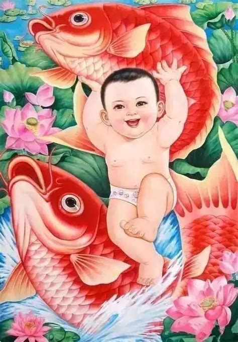 胖娃娃年画年年有余年年有余年画年年有余图片年画大山谷图库