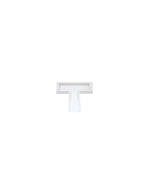 Sección en T color Blanco de PVC auto extinguible para canaleta TEK
