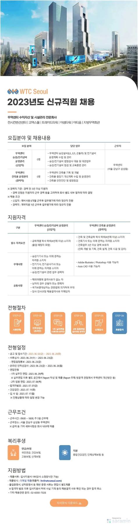 더블유티씨서울 2023년도 신규직원 채용 공모전 대외활동 링커리어