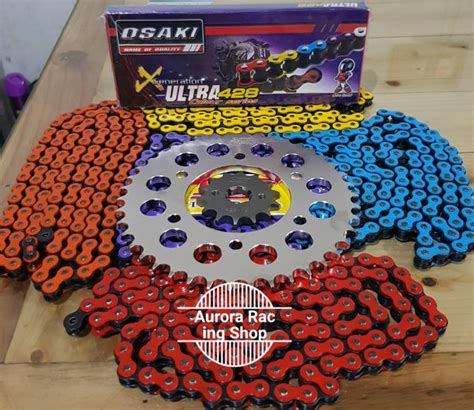 Jual Gear Set SSS MX King 150 Rantai Osaki 428 Colour Series Di Lapak Aurora Racing Shop