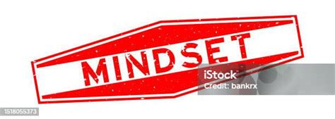 흰색 바탕에 그런지 레드 마인드셋 단어 육각형 고무 씰 스탬프 성장 개념에 대한 스톡 벡터 아트 및 기타 이미지 성장 개념 정신 건강 감각 지각 Istock