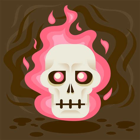 Flaming Skull Illustration 225987 Vector Art At Vecteezy