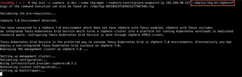 Quick Tip Disable Vsphere With Tanzu Prompt During Tkg Management
