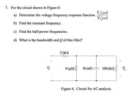 Solved For The Circuit Shown In Figure V Jo A Chegg