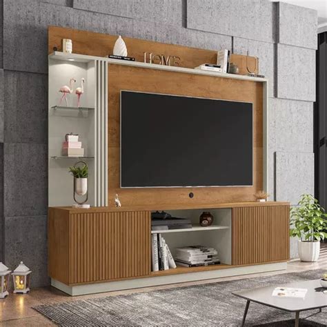Estante Home Para Tv Até 65 Polegadas 2 Portas Led Embutido