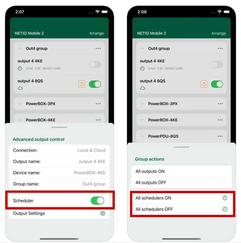 use scheduler to control power sockets automatically