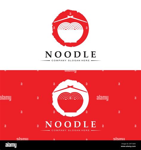 Noodles Logo Asian Food Vector Design Suitable For Ramen Noodle Shops