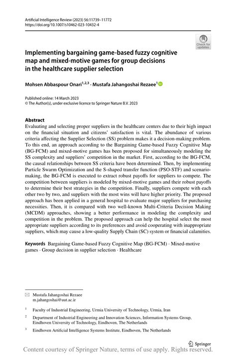 Implementing Bargaining Game Based Fuzzy Cognitive Map And Mixed Motive