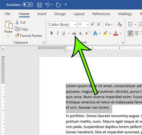 How To Draw A Line Through Text In Word For Office