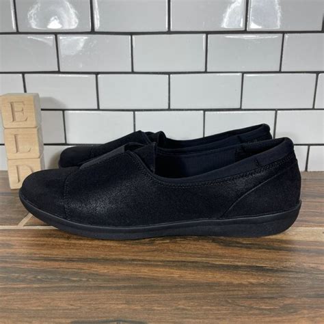 Clarks Shoes Clarks Ayla Band Womens Size Shoes Black Cloudsteppers