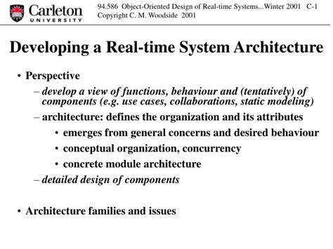 Ppt Developing A Real Time System Architecture Powerpoint