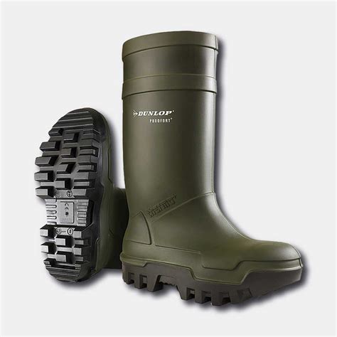 Dunlop Purofort Thermo S5 Safety Boots Olive Green Engel Netze