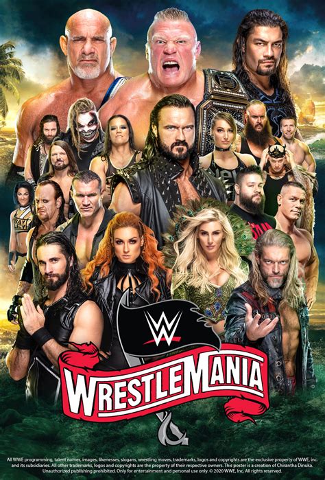 Wwe Wrestlemania 36 Poster By Chirantha On Deviantart