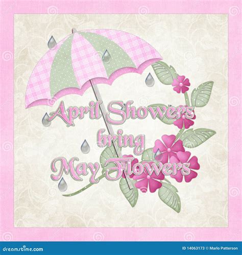 April Showers Bring May Flowers Stock Illustration Illustration Of