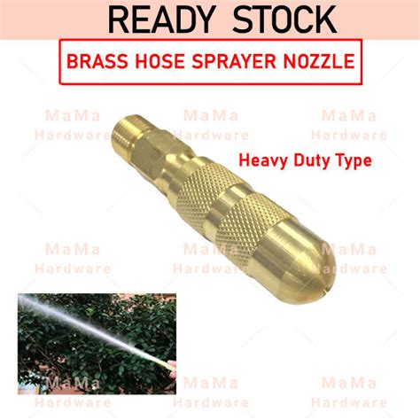 Heavy Duty Brass Hose Spray Nozzle Garden Watering High Pressure Brass