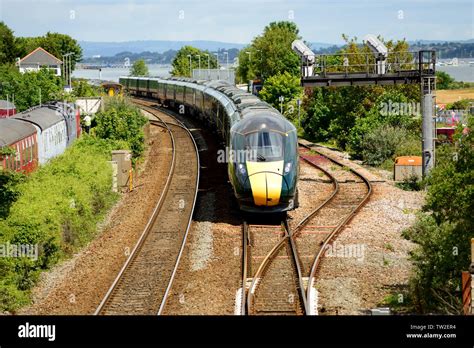 A Westbound Great Western Railway Class 800 Train Passing At Dawlish