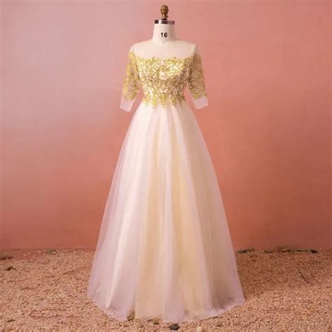 Gold Wedding Dresses Plus Size