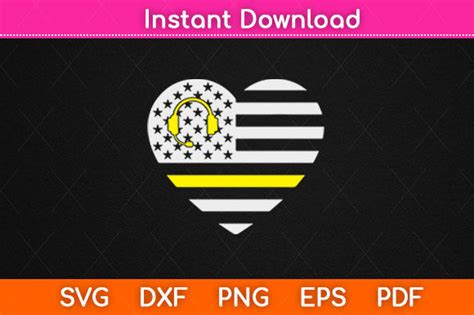 911 Dispatcher Gold Line Usa Flag Graphic By Graphic School · Creative