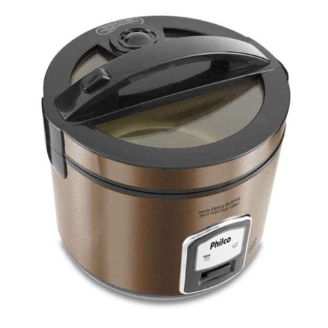 Panela Eletrica De Arroz Philco 10 Xic Ph10v Visor Glass Vermelho E