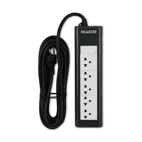 Power Strip 3 Pin Socket 5 Sockets 5 Meter Long Cable New Design