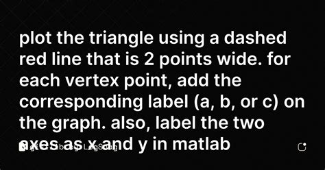 Gistlib Plot The Triangle Using A Dashed Red Line That Is 2 Points
