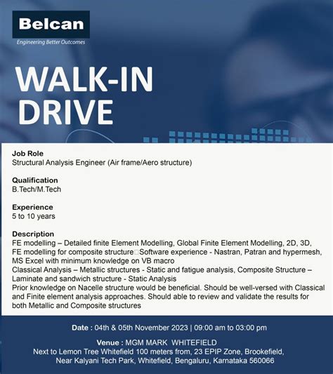 Structural Analysis Engineer Air Frameaero Structure Open Position